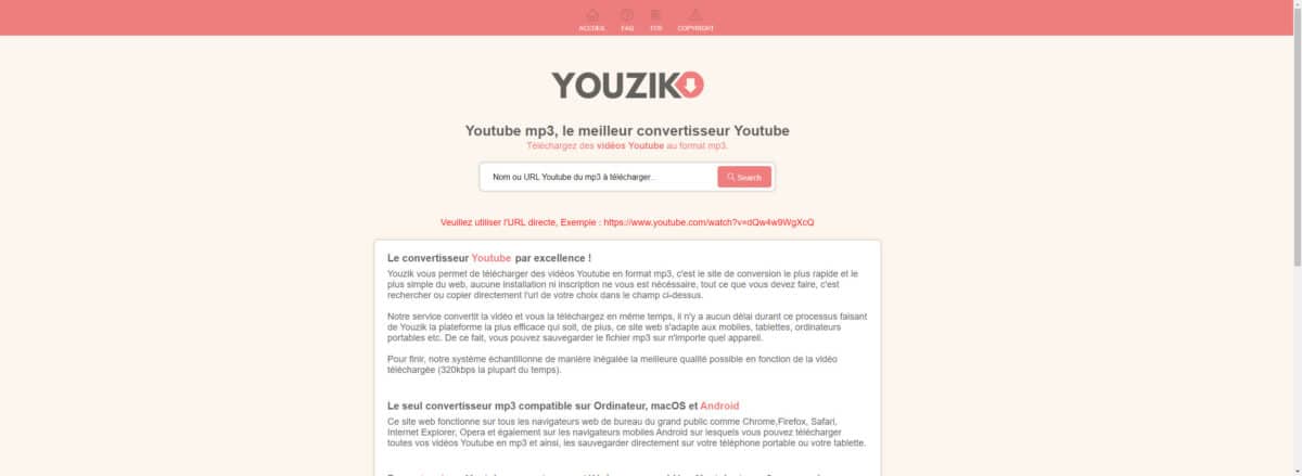 Obtenez des MP3 et MP4 de YouTube avec l'application Youzik Mp3